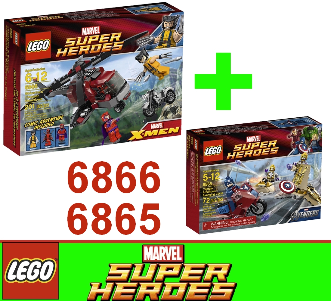 LEGO SUPER HEROES Marvel 6866 + 6865 X-Men Wolverines Helikopter ...