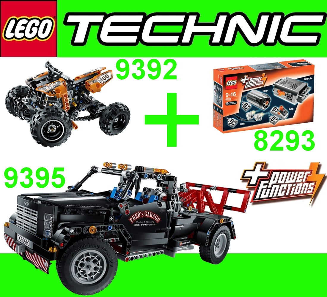 LEGO TECHNIC 3in1 SPack 9395 Pickup Abschleppwagen 8293 Power Function ...