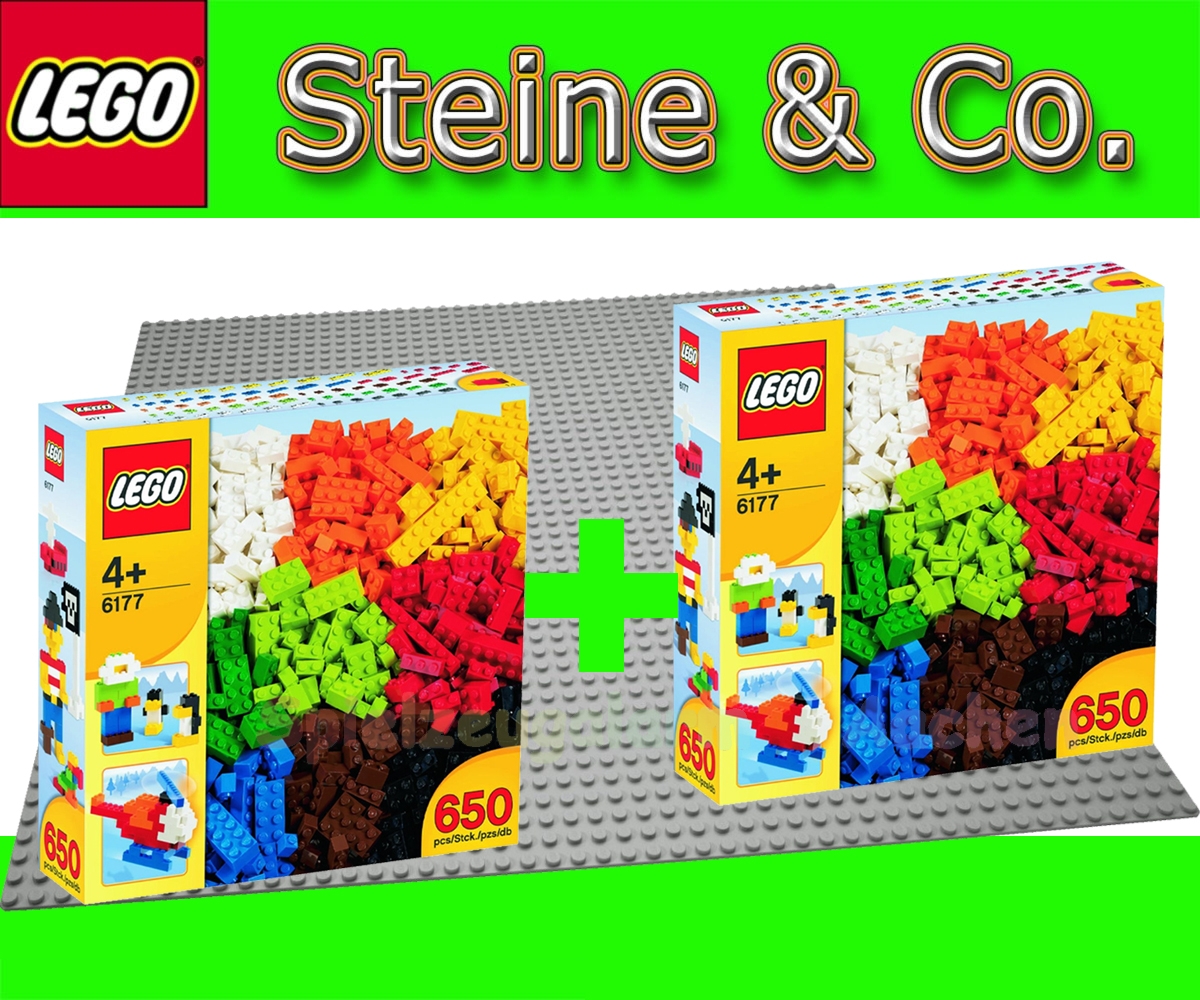 LEGO 6177 Steine & Co Set - 1300 Bricks Deluxe + Asphalt Base 628 | eBay
