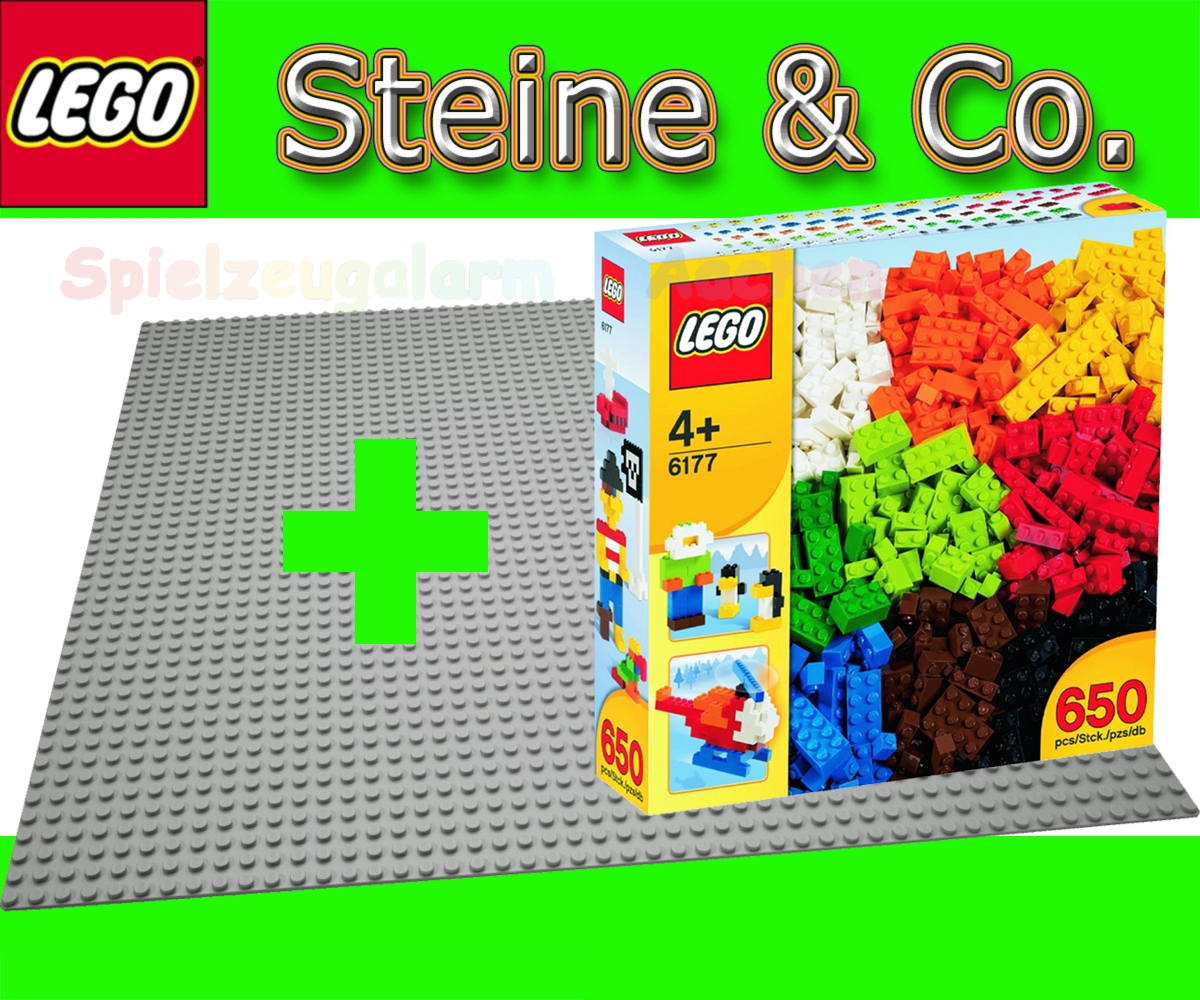 Lego Brick & Co Set 6177 Basic Bricks Deluxe 628 Baseplate Tarmac Basic ...