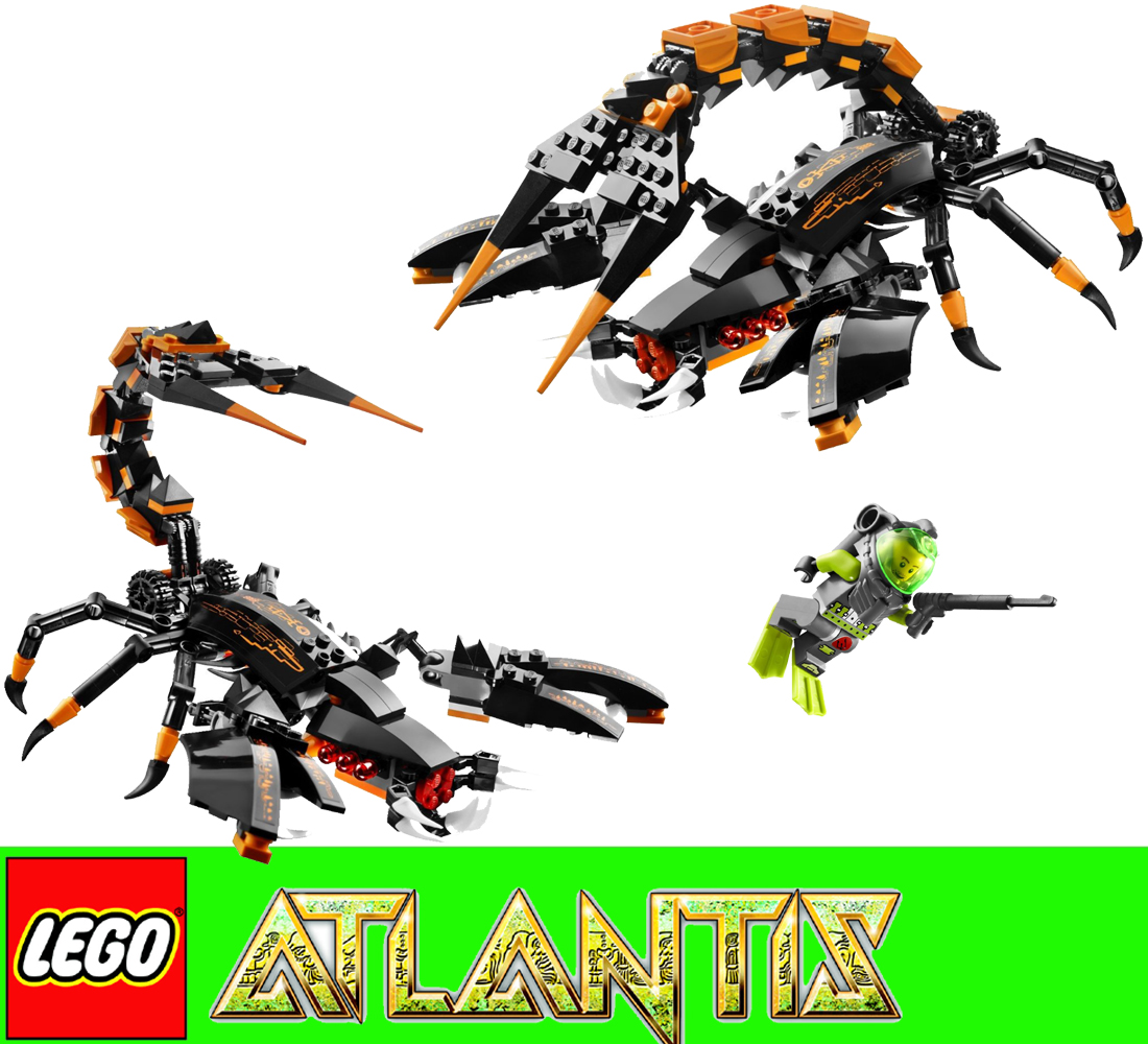 LEGO Atlantis 8076 Gigantic Deep Sea Scorpion Striker With Scooter | eBay