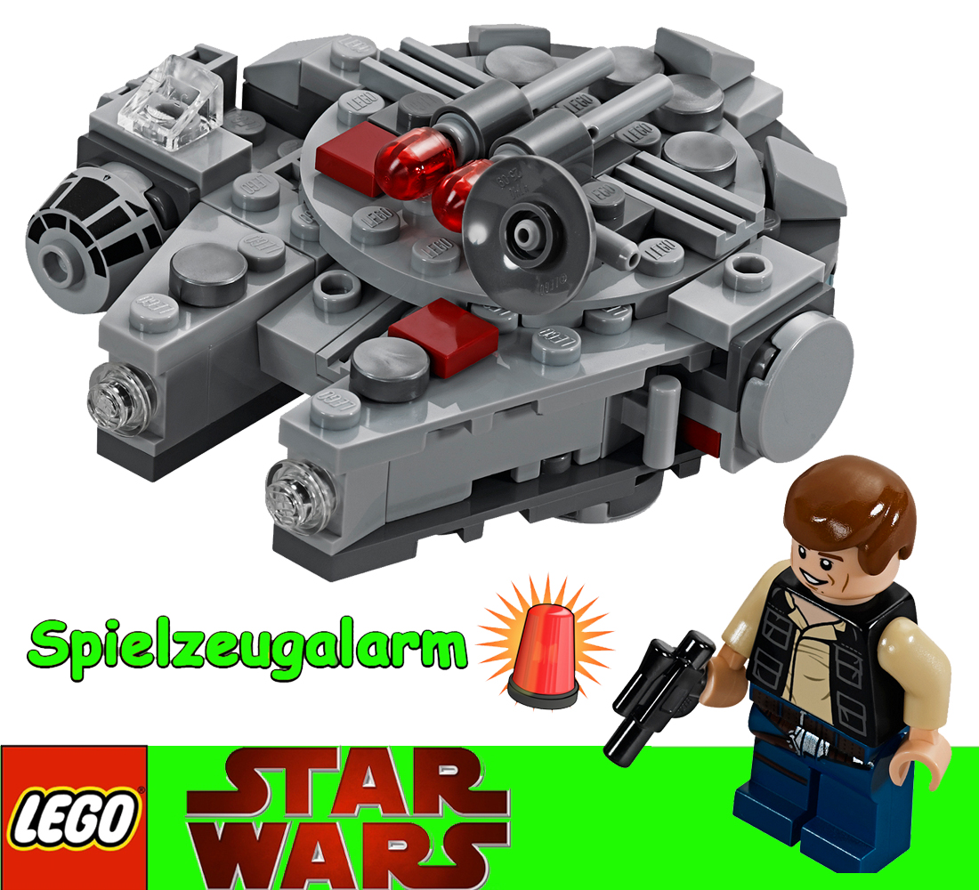 LEGO 75030 STAR WARS Millennium Falcon Han Solo Minifigur mit Blaster ...